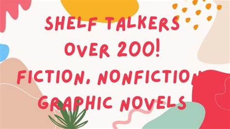 200 Book Talker Shelf Display — Printable Middle School Library