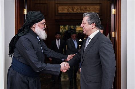 سه‌رۆكى حکومەتی هه‌رێمى كوردستان پێشوازی له‌ ڕابه‌رى گشتیی بزووتنه‌وه‌ى