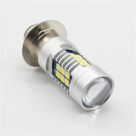 2X H6M LED Headlight 21SMD White Hi Lo Beam P15D Motorcycle DRL Fog