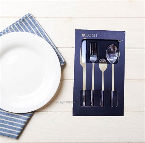 Комплект прибори за хранене от 4 части Съдове Сервизи Прибори София Материал Неръжд