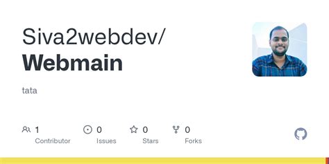 GitHub Siva Webdev Webmain Tata
