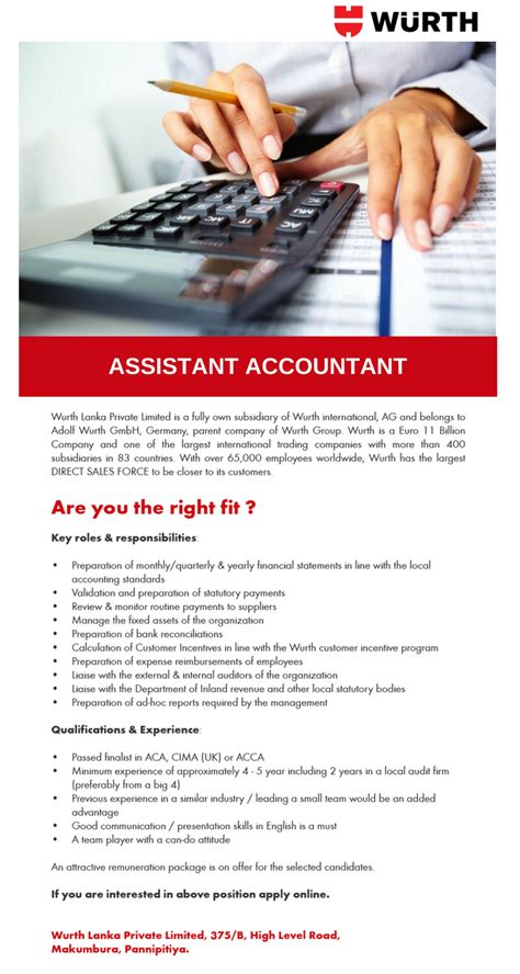Assistant Accountant 2026