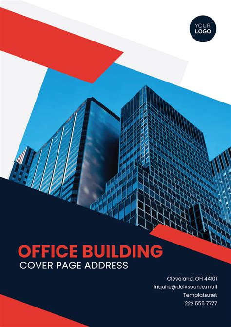 Free Office Building Cover Page Address Template To Edit Online