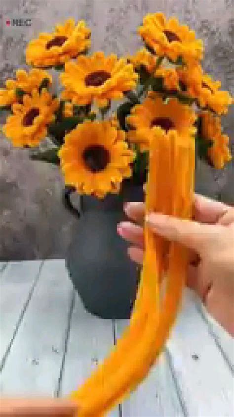 Ramo De Girasoles Manualidades Con Limpia Pipas Manualidades