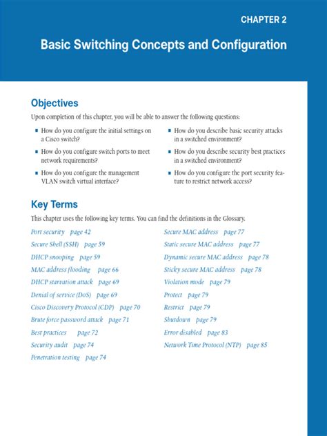 Basics Switching Concepts And Configuration Chapter 2 Pdf Duplex