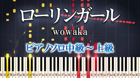 【楽譜あり】ローリンガールwowaka Feat 初音ミク（ピアノソロ中級～上級）【ピアノアレンジ楽譜】rollin Girl Ft