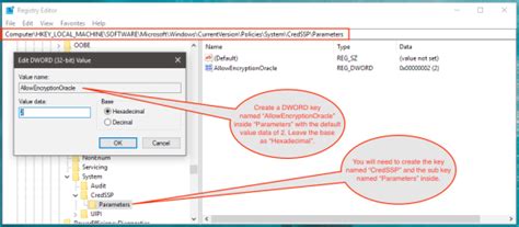 credssp encryption oracle remediation error remote desktop connection
