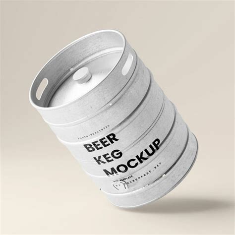 free metal beer keg mockups psd css author