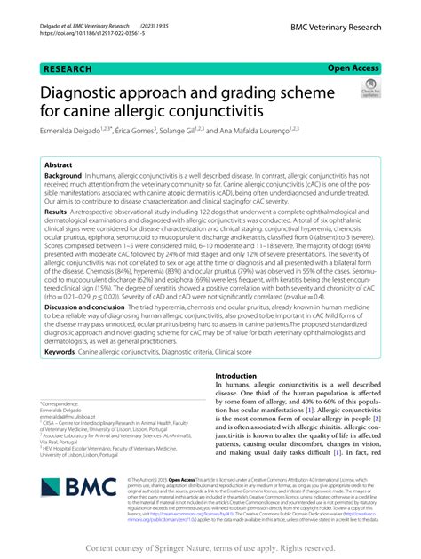 Pdf Diagnostic Approach And Grading Scheme For Canine Allergic