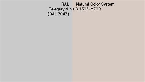 RAL Telegrey 4 RAL 7047 Vs Natural Color System S 1505 Y70R Side By