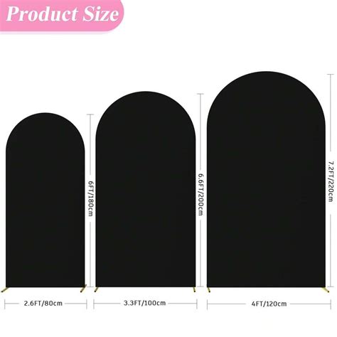 Arch Backdrop 5ft 6ft 66ft 72ft Black Wedding Arch Cover 2