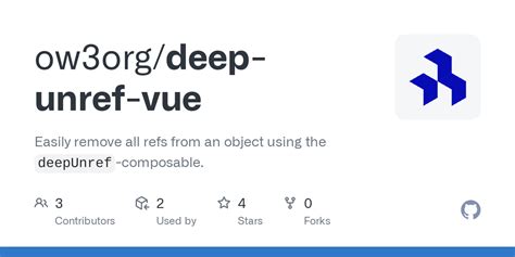Github Ow Org Deep Unref Vue Easily Remove All Refs From An Object Using The Deepunref