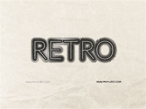 10种复古3d立体标题徽标logo设计ps文本样式模板 Retro Text Effect 安鱼设计资源丨优质平面设计资源共享站