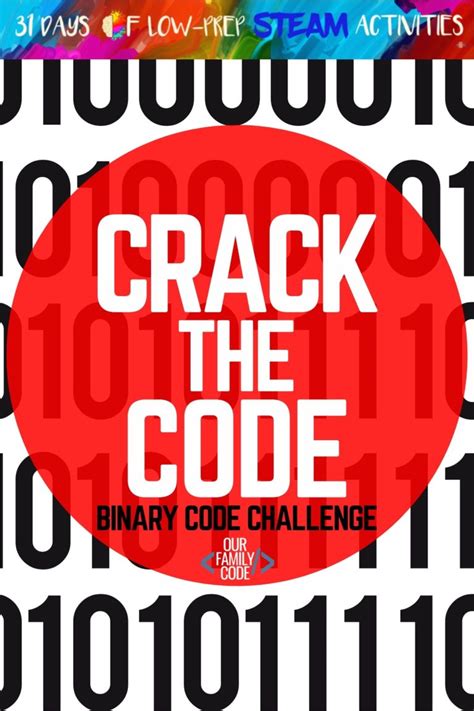 Learn Binary Code 5 Bit Binary Code Challenge Our Family Code