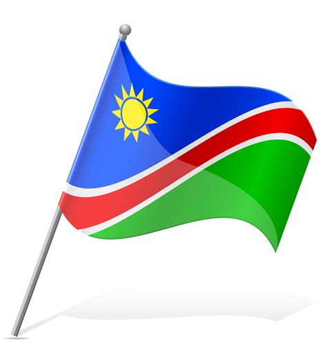 Flag Of Namibia Vector Illustration 510040 Vector Art At Vecteezy