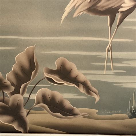Mid Century Turner Flamingos Airbrushed Print