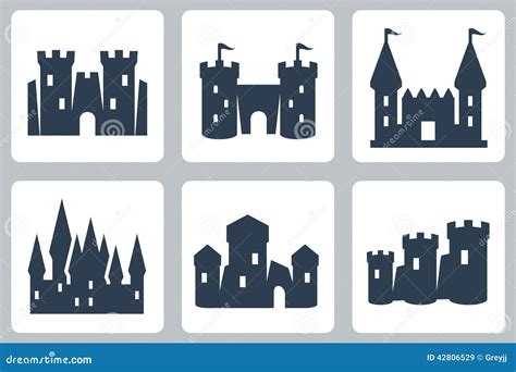 Castles Vector Icons Stock Vector Illustration Of Palace 42806529