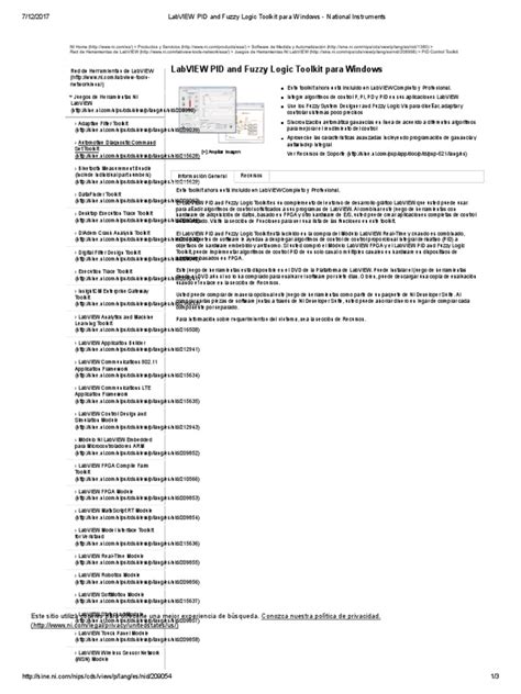 labview pid and fuzzy logic toolkit para windows national instruments