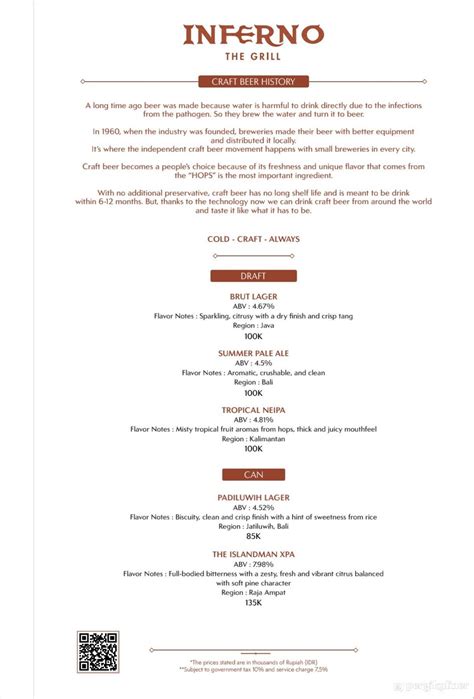 Selalu Diperbarui Menu Inferno The Grill Kuningan