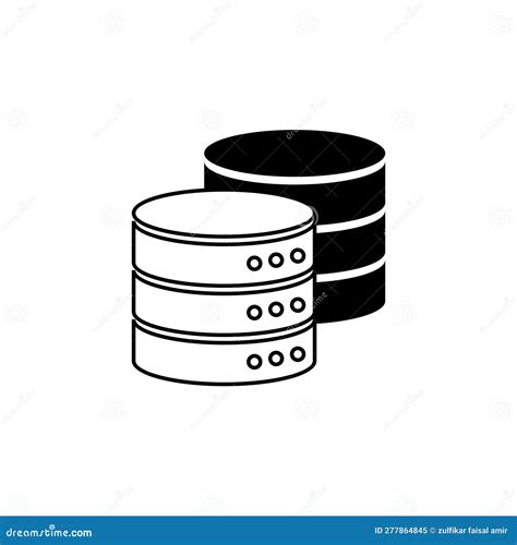 Database Icon Database Vector Icon Stock Vector Illustration Of