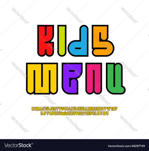 Abstract Playful Alphabet Art Multi Colored Font