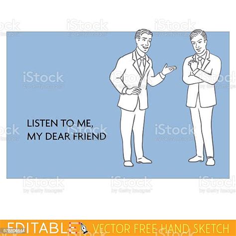 친구 채팅 선형 스타일의 편집 가능한 벡터 아이콘 곡선에 대한 스톡 벡터 아트 및 기타 이미지 곡선 기업 재무와 산업 낙서 드로잉 Istock