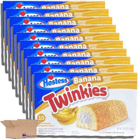 Hostess Banana Twinkies Bulk Value Pack 10 Count Box Pack Of 10