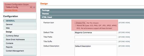 Backend Magento Admin Favicon Option Not Present In Configuration Design Html Head