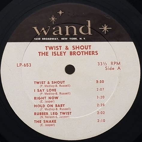 The Isley Brothers Twist And Shout Wand Lp