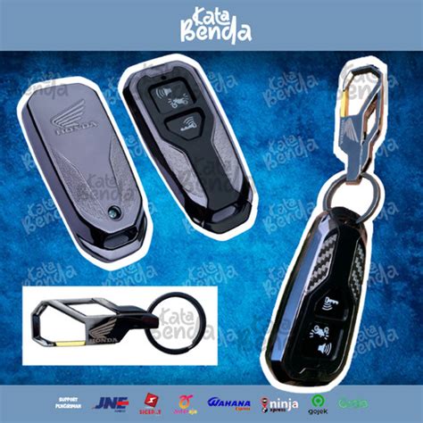 Promo Cover Remote Keyless Kunci Smart Key PCX Vario Ori AHM Cover Gant Logo