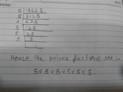 15625 Of Prime Factorisation Brainly In