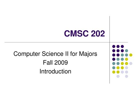 Ppt Cmsc 202 Introduction To Object Oriented Programming In Java