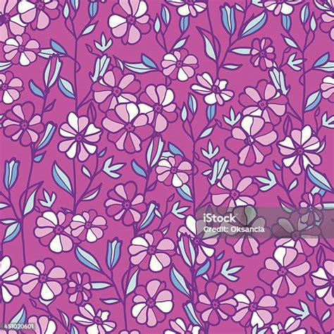 ピンクとブルーの花のシームレスなパターン背景 可愛らしいのベクターアート素材や画像を多数ご用意 可愛らしい 花 イラストレーション