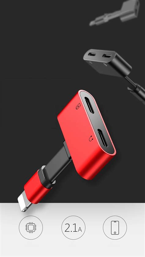 Кучи 2 В 1 Для Iphone X Зарядки Аудио Адаптер Для Iphone 8 Плюс 7 ...