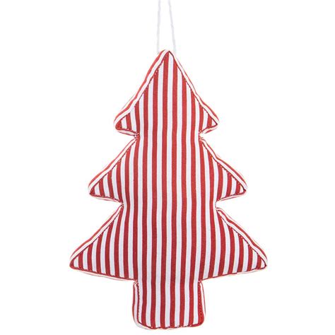 10″ Tree Ornament Red White Silk Flower Depot