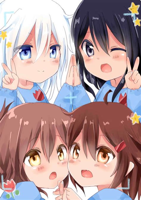 暁 艦これ 響 艦これ 雷 艦これ 電 艦隊これくしょん 第六ようちえん はいちーず なめくじのイラスト