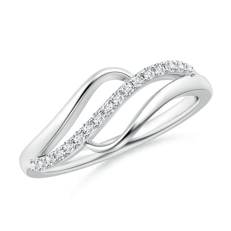 Diamond Swirl Bypass Ring