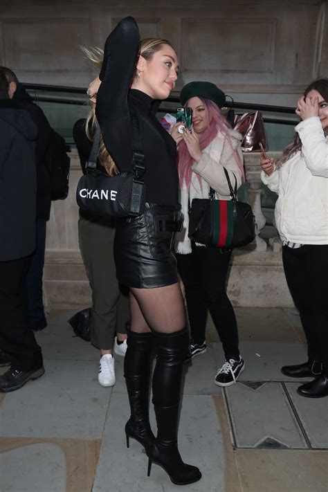 Miley Cyrus Leather Skirt In London 2018 Popsugar Fashion Photo 18