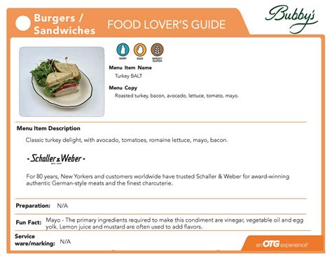 Lga E Bubbys Food Lovers Guide