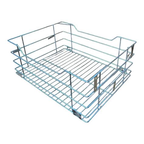 Ss202 Square Stainless Steel Perforated Cutlery Basket Size 19 X 20 X