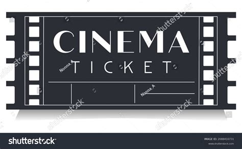 시네마 티켓 템플릿 벡터 그림 공간 스톡 벡터로열티 프리 2088410731 Shutterstock