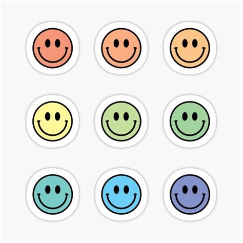 Smile Faces Sticker For Sale By Ind3finite Face Stickers Aesthetic
