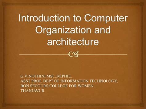 Computer Organization And Architecture Pptx Computing Technology And Computing