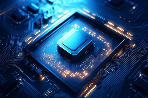 Premium Photo Computer Electronic Circuit Board With Processor Technology Background Generative Ai