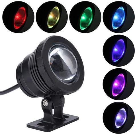 Lumière sous marine 5W RVB IP68 Etanche LED Lumière sous marine