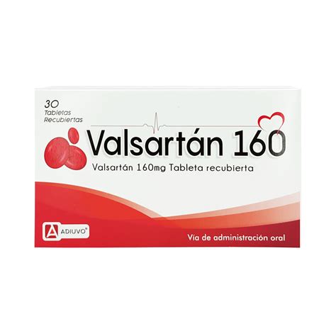 Valsartán 160mg Adiuvo 30 Tabletas Apomedix