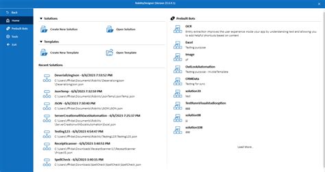 file menu robility docs