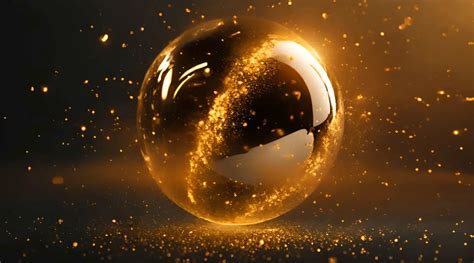 Golden Orb Radiance Particle Effect Backdrop Loop Videos