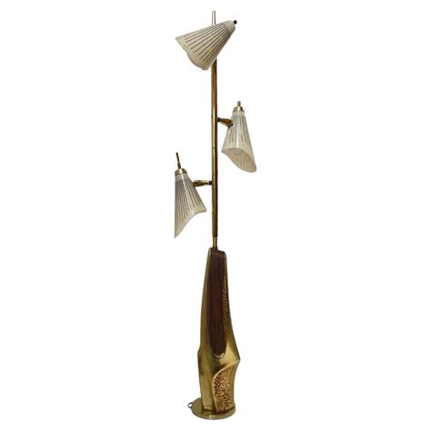 Mid Century Googie Table Lamp W Spun Fiberglass Shade For Sale At 1stdibs