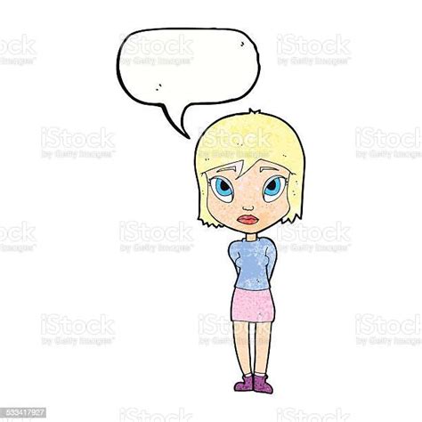 말풍선이 있는 부끄 여자아이 말풍선을 그리기에 대한 스톡 벡터 아트 및 기타 이미지 그리기 낙서 드로잉 대화 풍선 문자